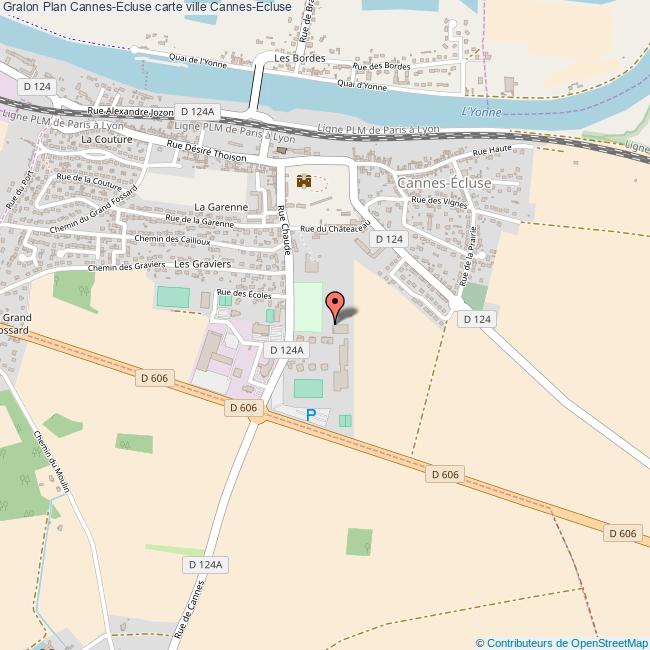 Plan Cannes-Ecluse carte ville Cannes-Ecluse
