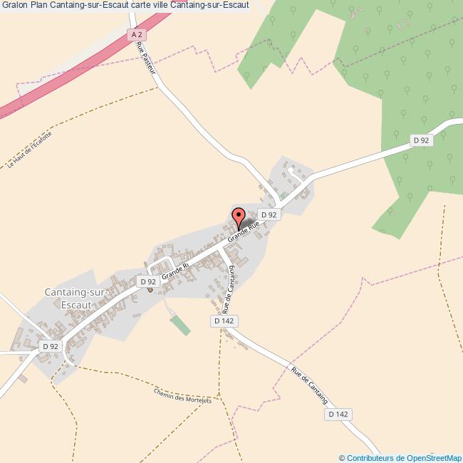 Plan Cantaing-sur-Escaut carte ville Cantaing-sur-Escaut