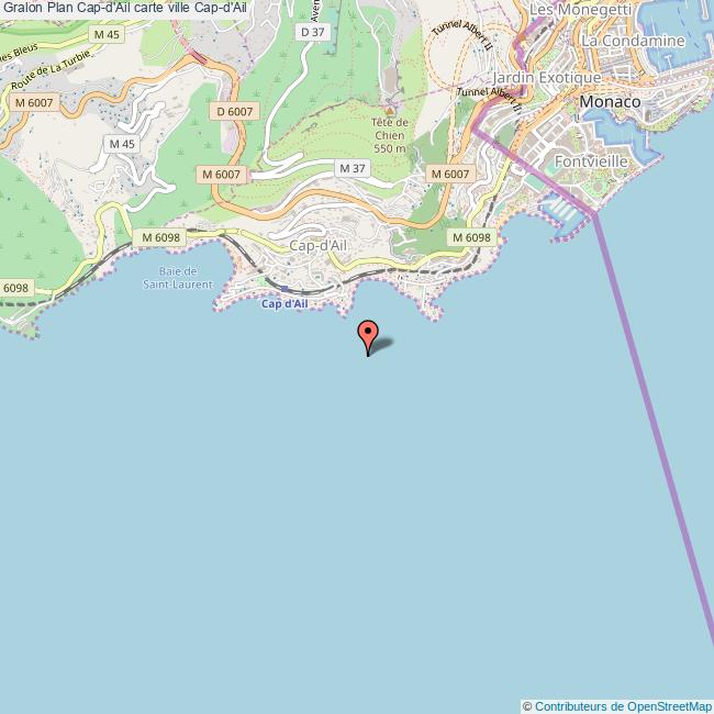 Plan Cap-d'Ail carte ville Cap-d'Ail