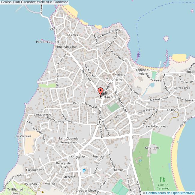 Plan Carantec carte ville Carantec