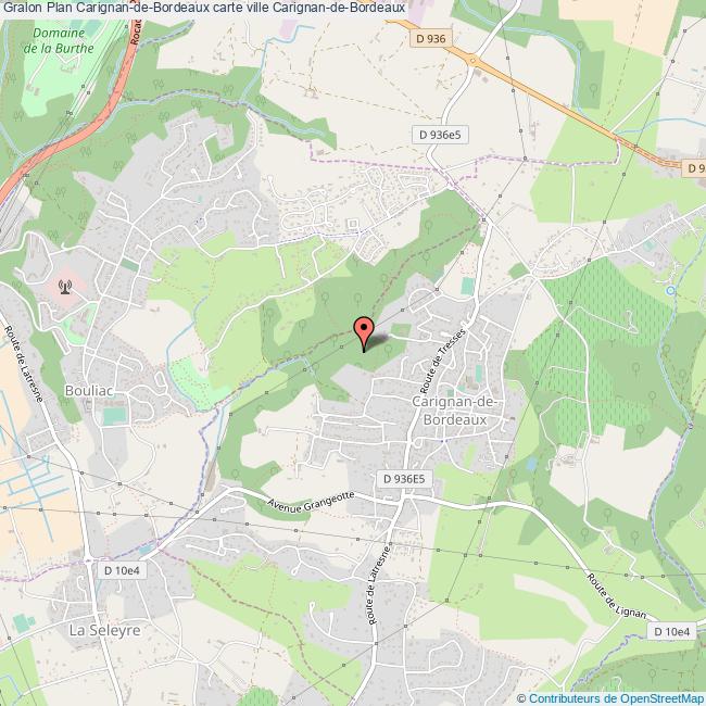 Plan Carignan-de-Bordeaux carte ville Carignan-de-Bordeaux