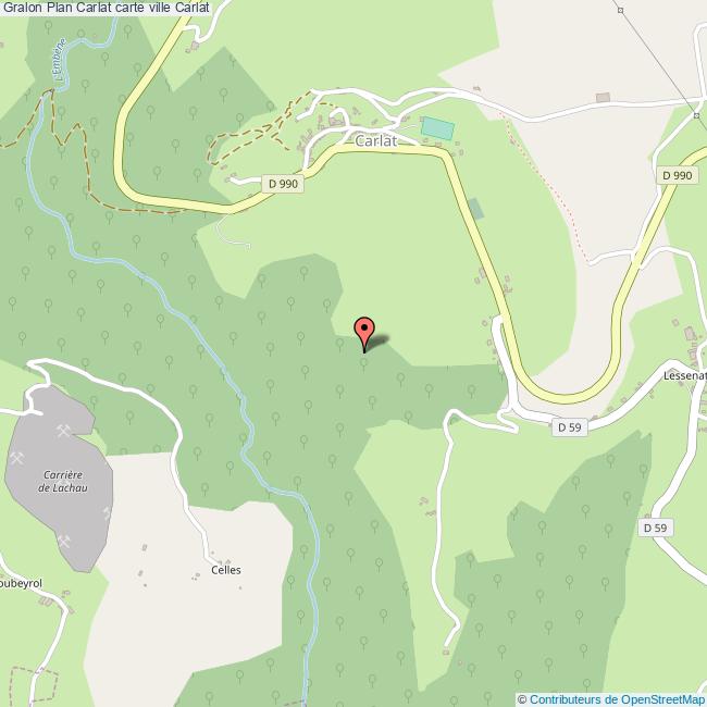 Plan Carlat carte ville Carlat