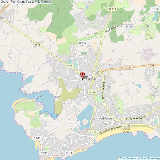 Plan Carnac carte ville Carnac