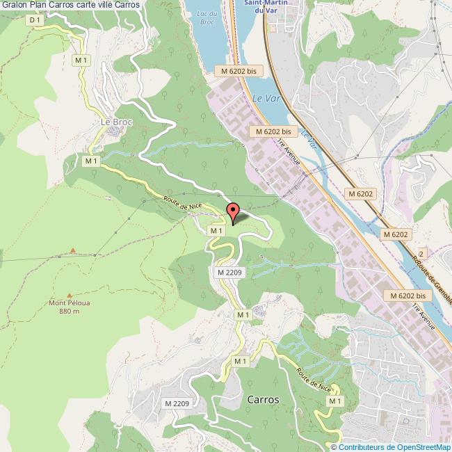 Plan Carros carte ville Carros