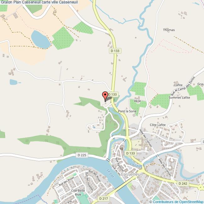 Plan Casseneuil carte ville Casseneuil