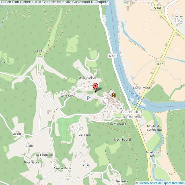 Plan Castelnaud-la-Chapelle carte ville Castelnaud-la-Chapelle