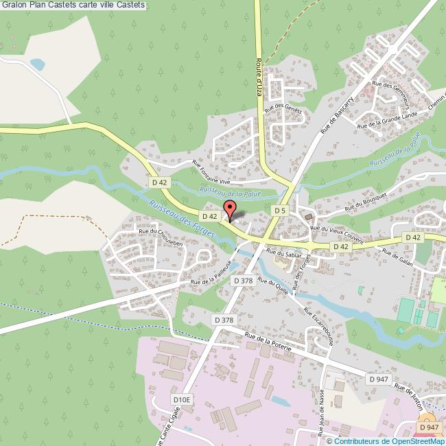 Plan Castets carte ville Castets