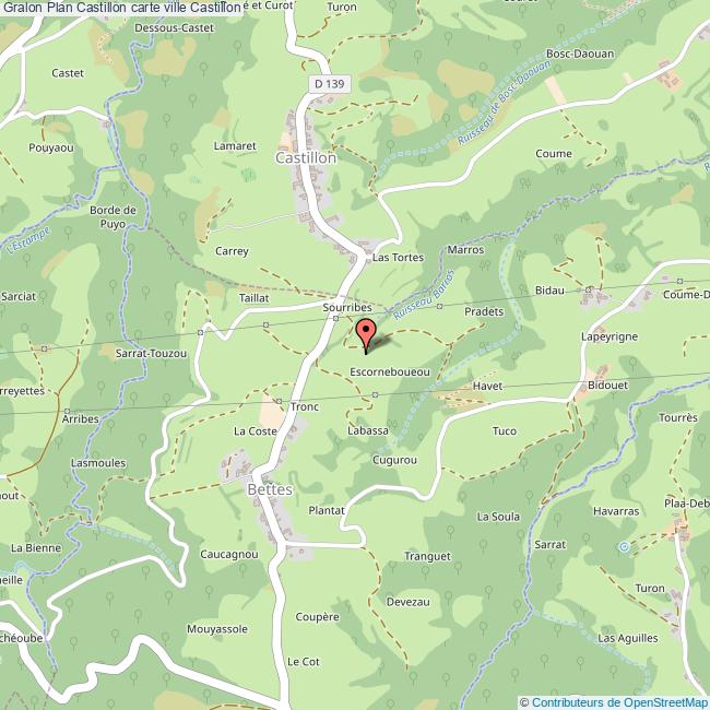 Plan Castillon carte ville Castillon