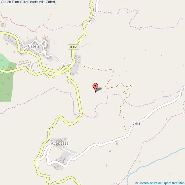 Plan Cateri carte ville Cateri