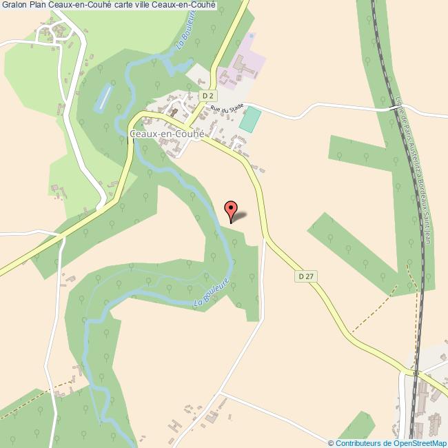Plan Ceaux-en-Couhé carte ville Ceaux-en-Couhé