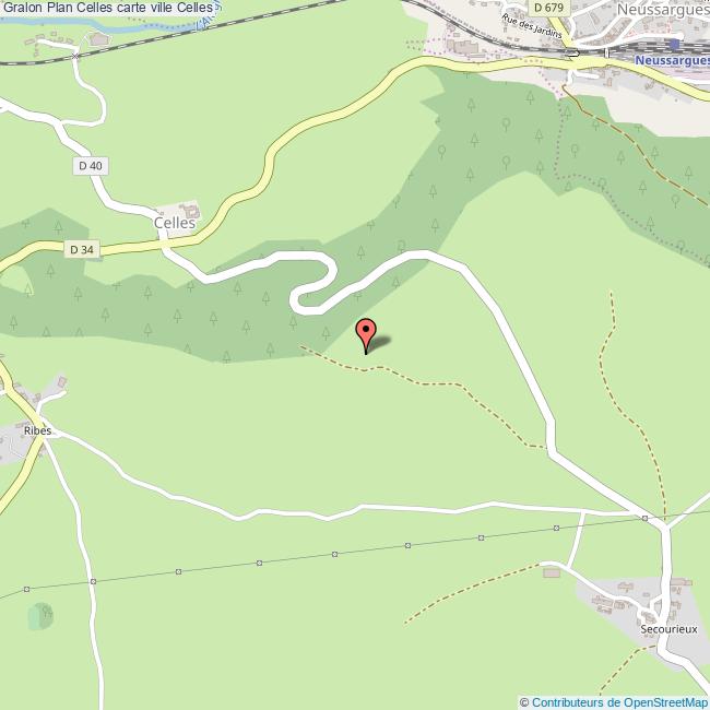 Plan Celles carte ville Celles