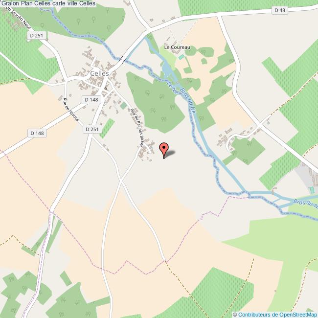 Plan Celles carte ville Celles