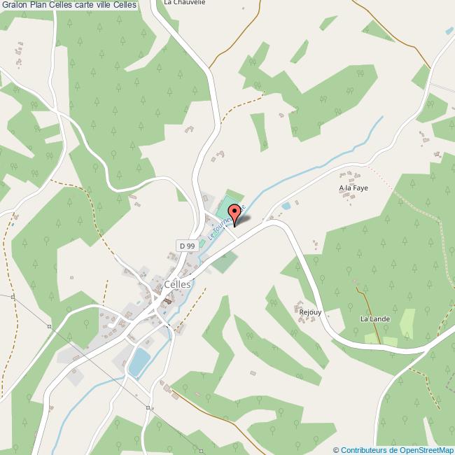 Plan Celles carte ville Celles