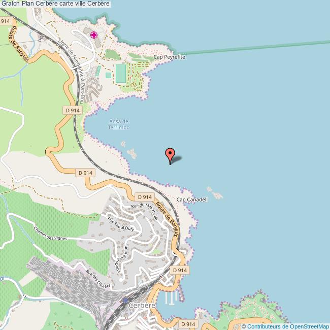 Plan Cerbère carte ville Cerbère