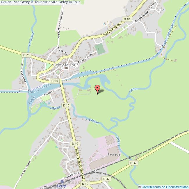 Plan Cercy-la-Tour carte ville Cercy-la-Tour