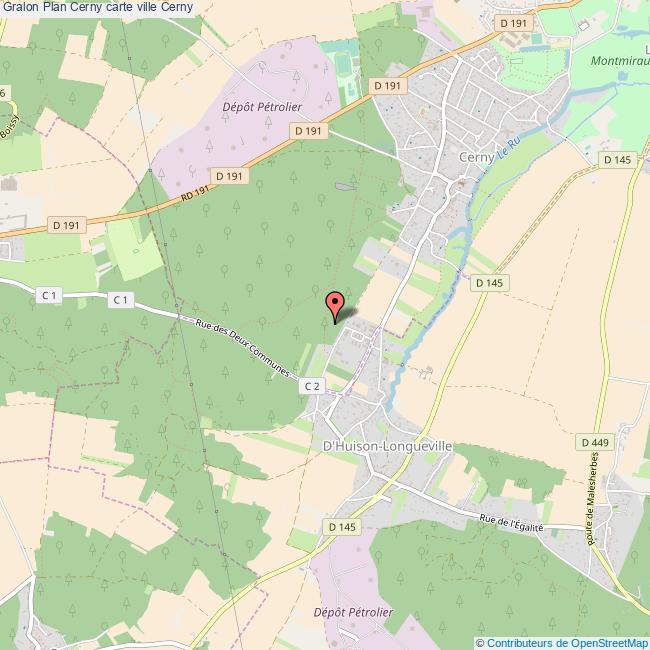 Plan Cerny carte ville Cerny