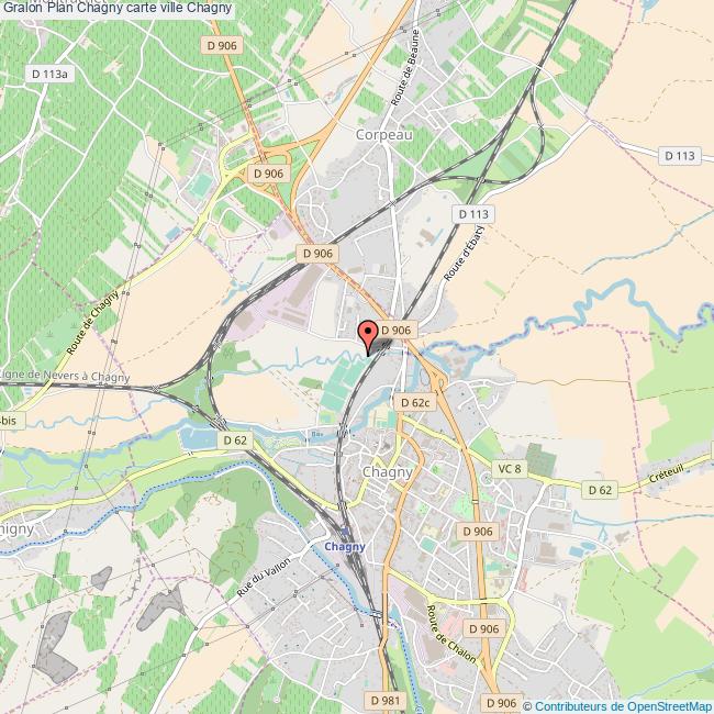Plan Chagny carte ville Chagny