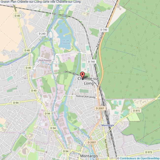 Plan Châlette-sur-Loing carte ville Châlette-sur-Loing