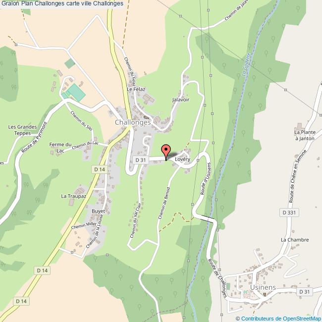 Plan Challonges carte ville Challonges