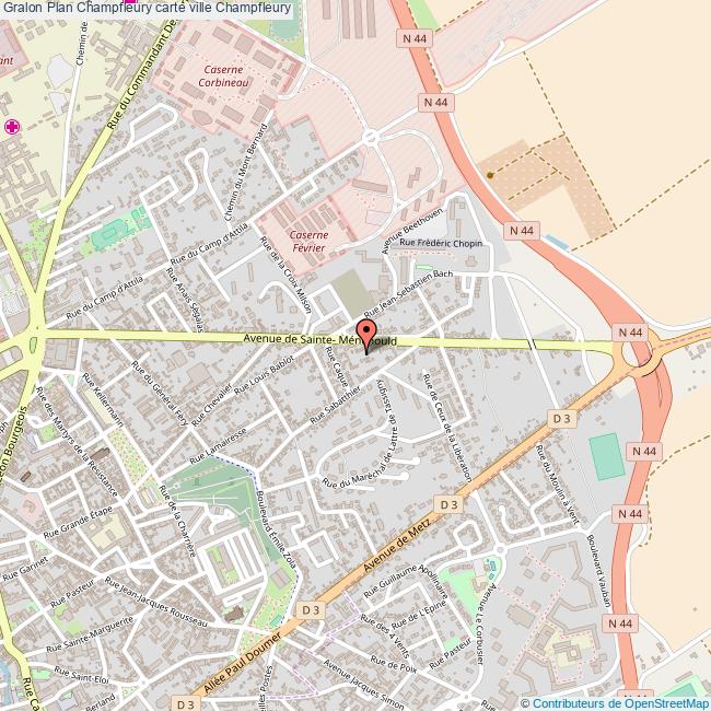 Plan Champfleury carte ville Champfleury