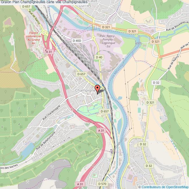 Plan Champigneulles carte ville Champigneulles