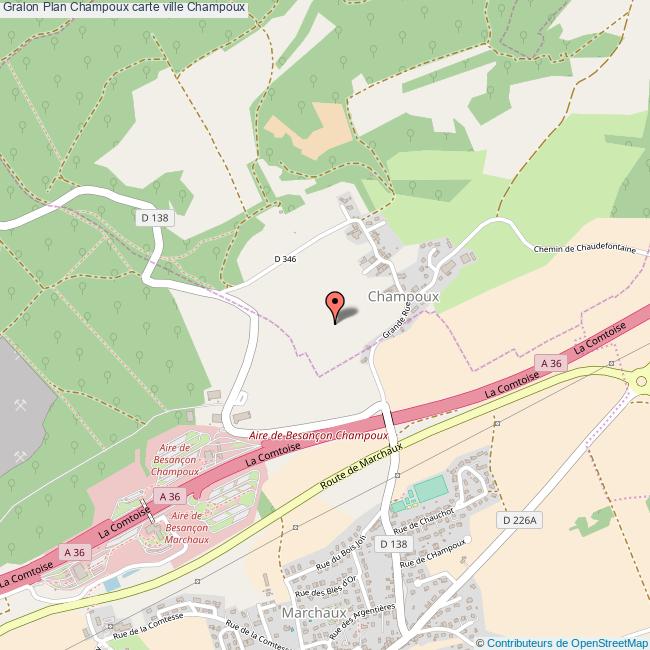 Plan Champoux carte ville Champoux