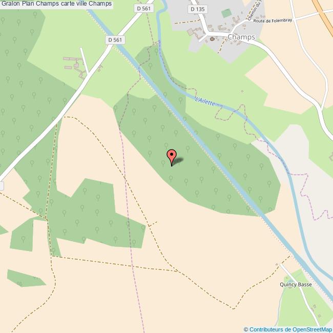Plan Champs carte ville Champs