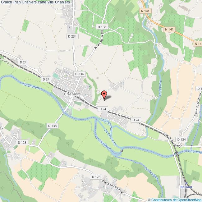 Plan Chaniers carte ville Chaniers