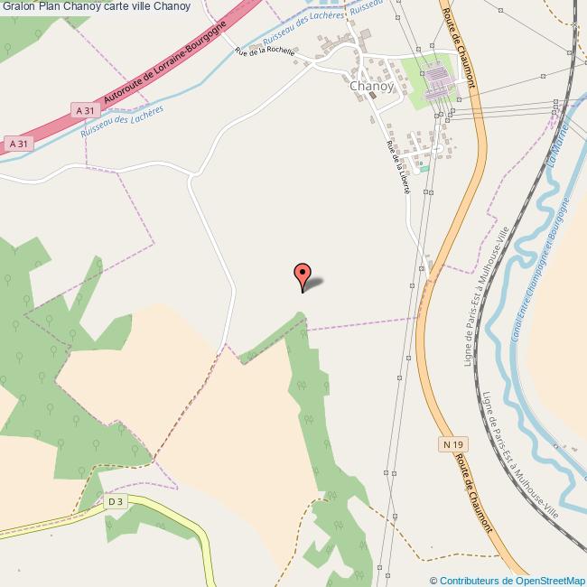 Plan Chanoy carte ville Chanoy