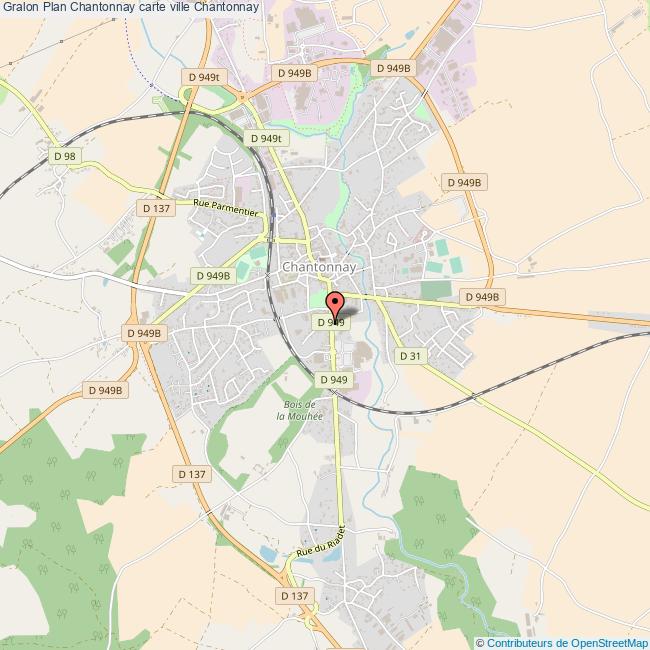 Plan Chantonnay carte ville Chantonnay