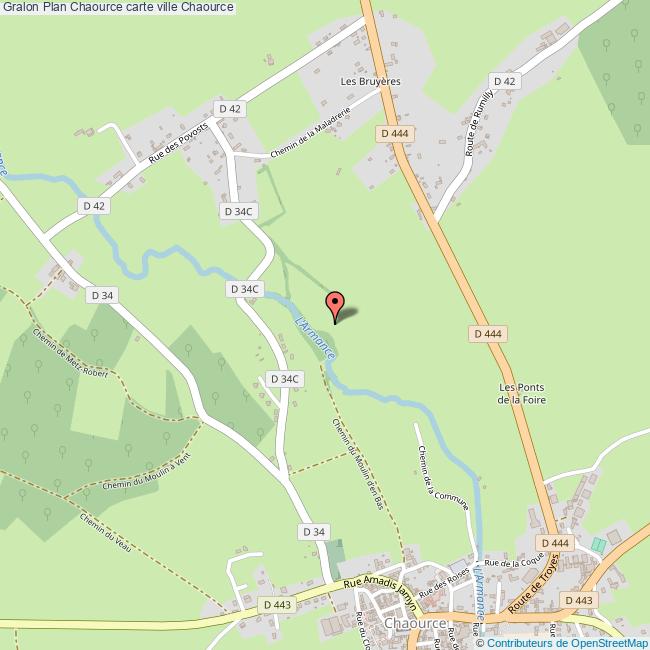 Plan Chaource carte ville Chaource