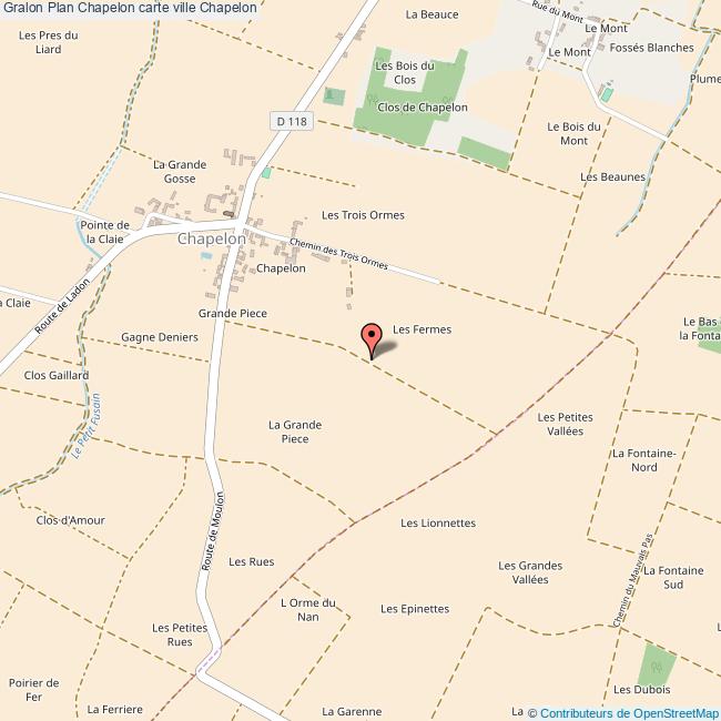 Plan Chapelon carte ville Chapelon