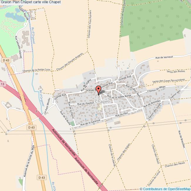 Plan Chapet carte ville Chapet