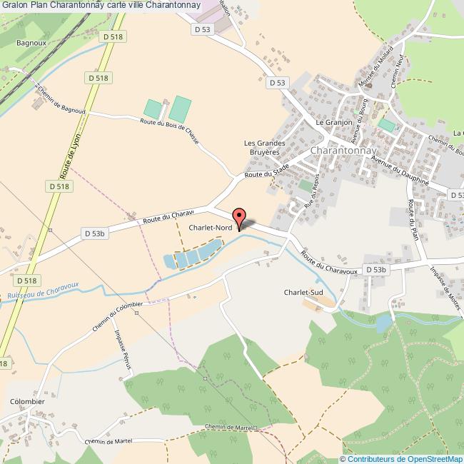 Plan Charantonnay carte ville Charantonnay