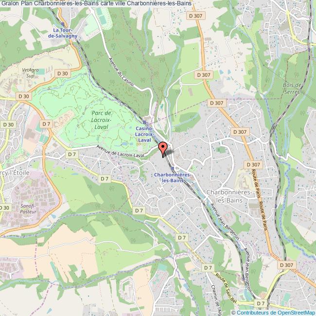 Plan Charbonnières-les-Bains carte ville Charbonnières-les-Bains