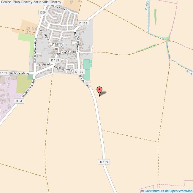 Plan Charny carte ville Charny