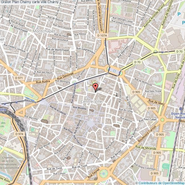 Plan Charny carte ville Charny