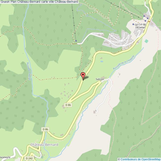 Plan Château-Bernard carte ville Château-Bernard