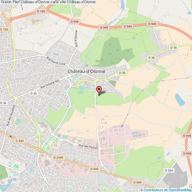 Plan Château-d'Olonne carte ville Château-d'Olonne