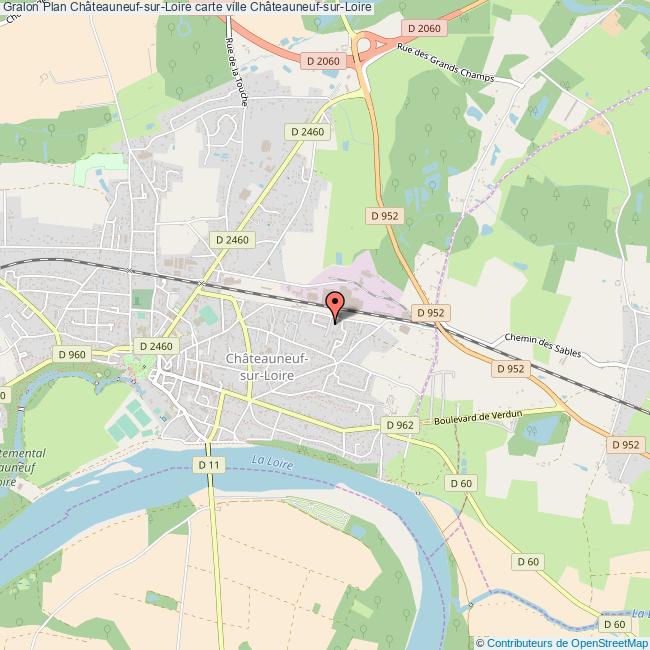 Plan Châteauneuf-sur-Loire carte ville Châteauneuf-sur-Loire