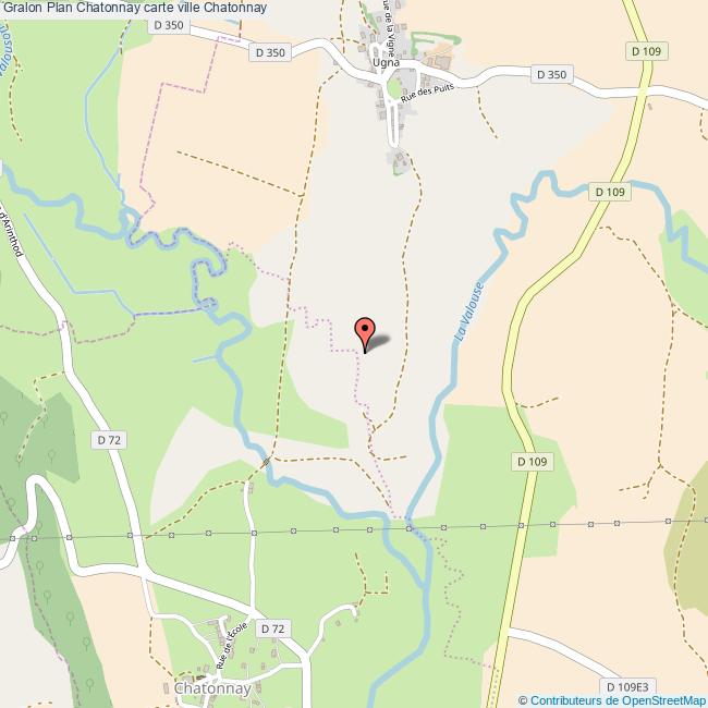 Plan Chatonnay carte ville Chatonnay