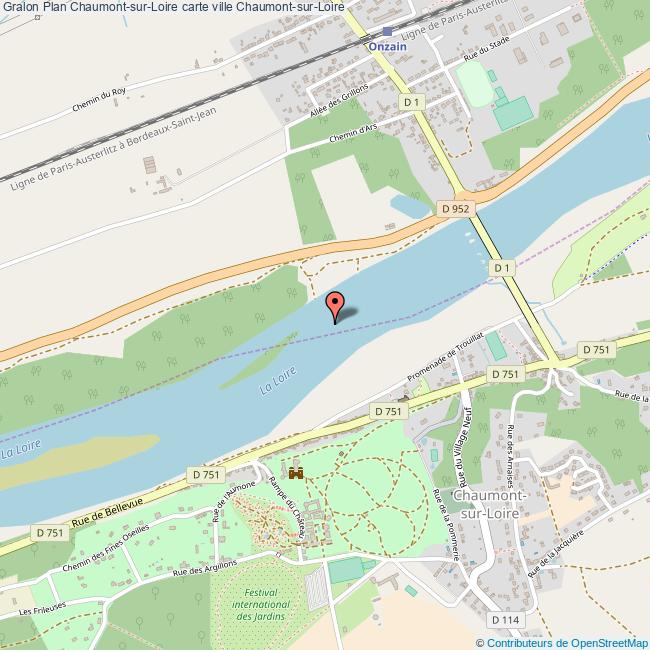 Plan Chaumont-sur-Loire carte ville Chaumont-sur-Loire
