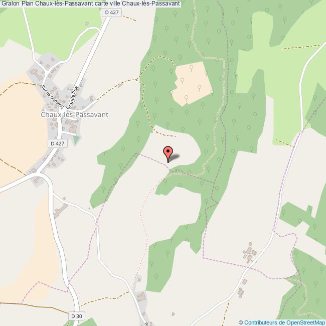 Plan Chaux-lès-Passavant carte ville Chaux-lès-Passavant