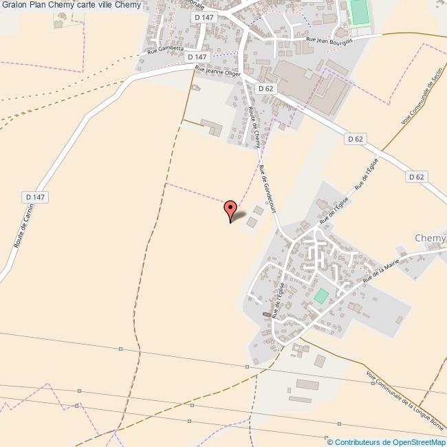 Plan Chemy carte ville Chemy