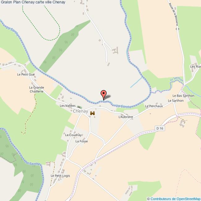 Plan Chenay carte ville Chenay