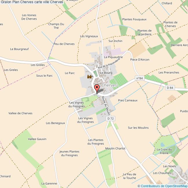 Plan Cherves carte ville Cherves