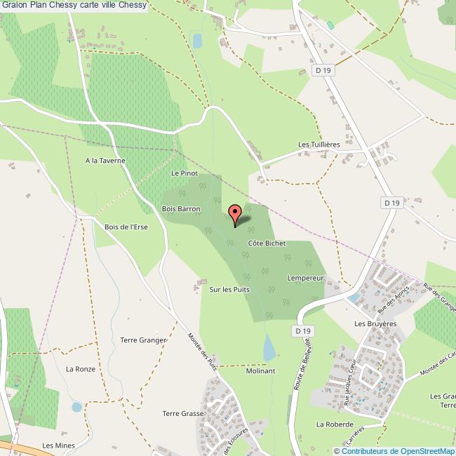 Plan Chessy carte ville Chessy