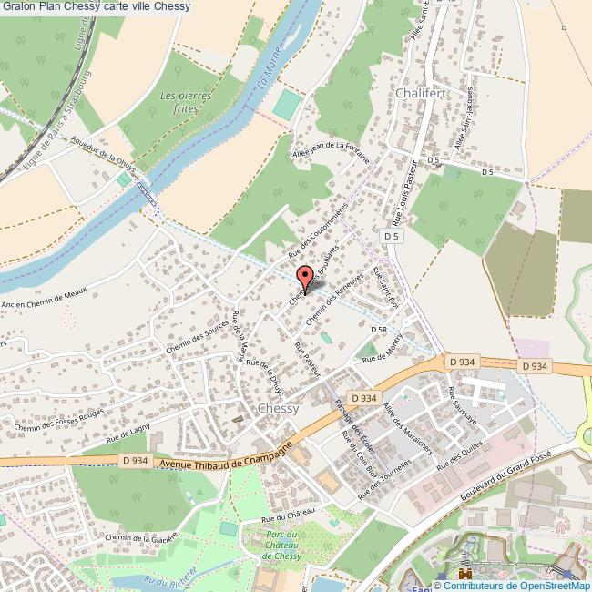 Plan Chessy carte ville Chessy