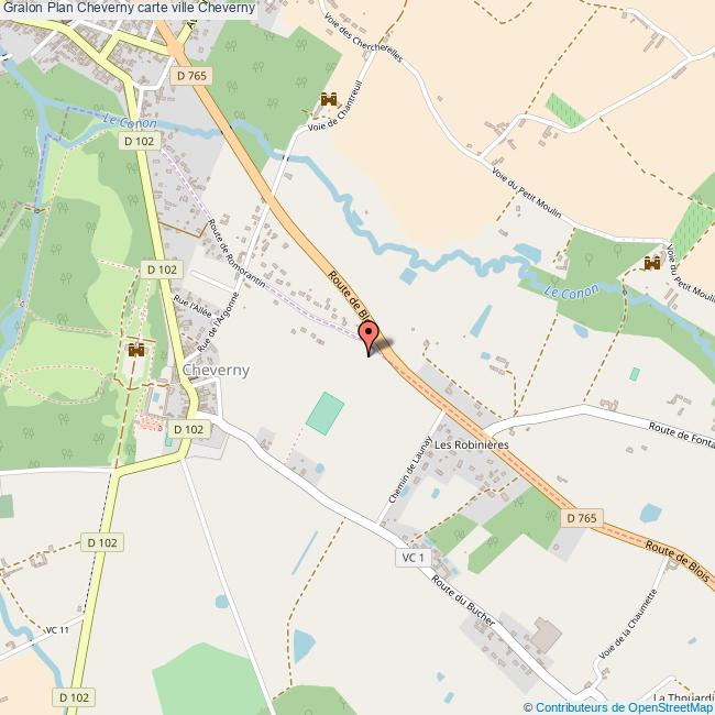 Plan Cheverny carte ville Cheverny