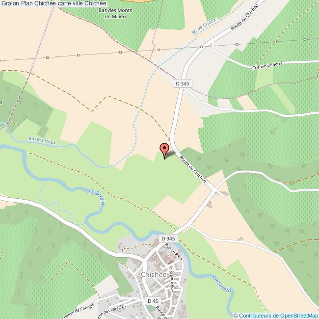 Plan Chichée carte ville Chichée